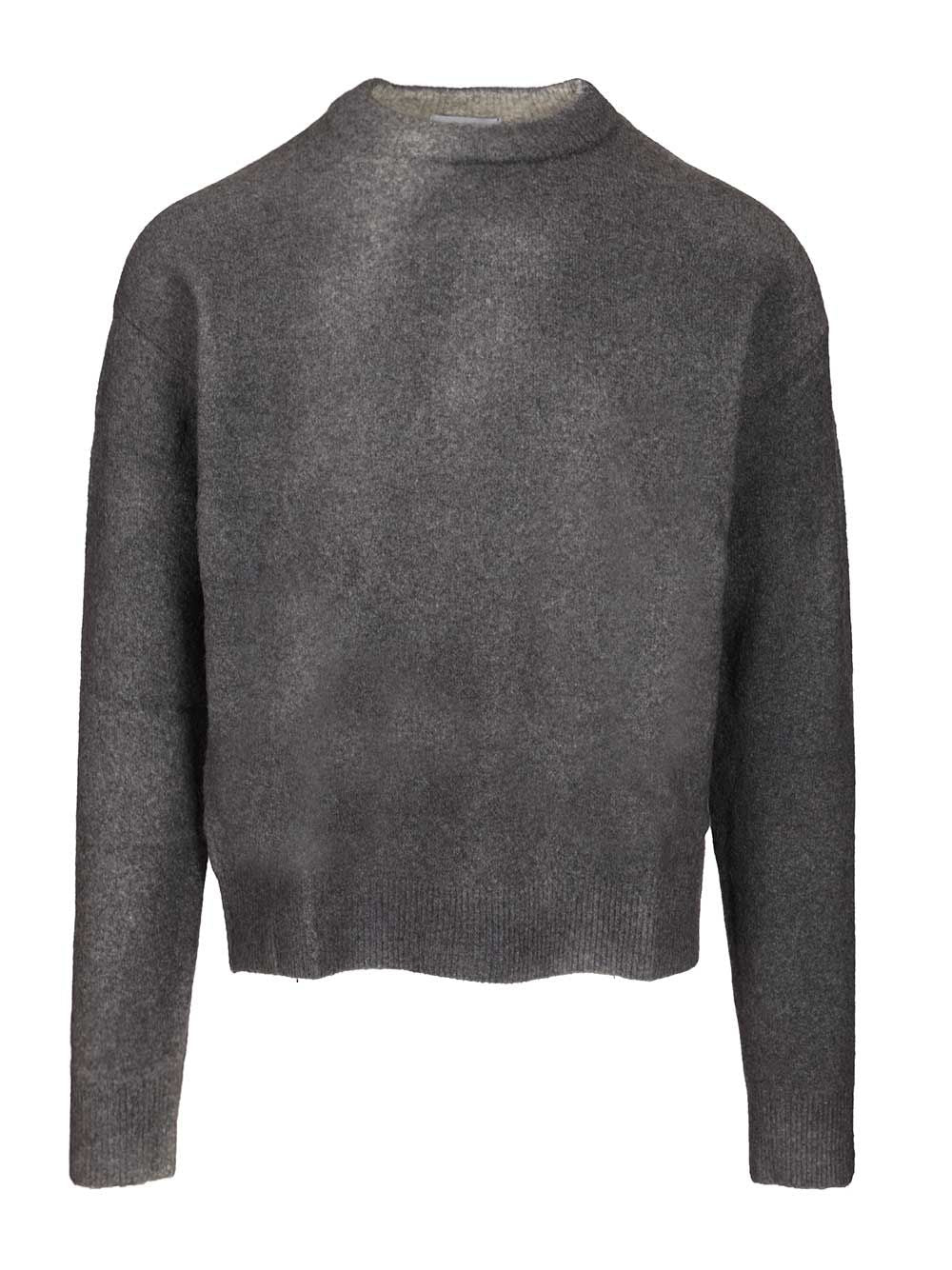 Amish Crew Neck Sweater Knitwear Grey | Wanan Luxury
