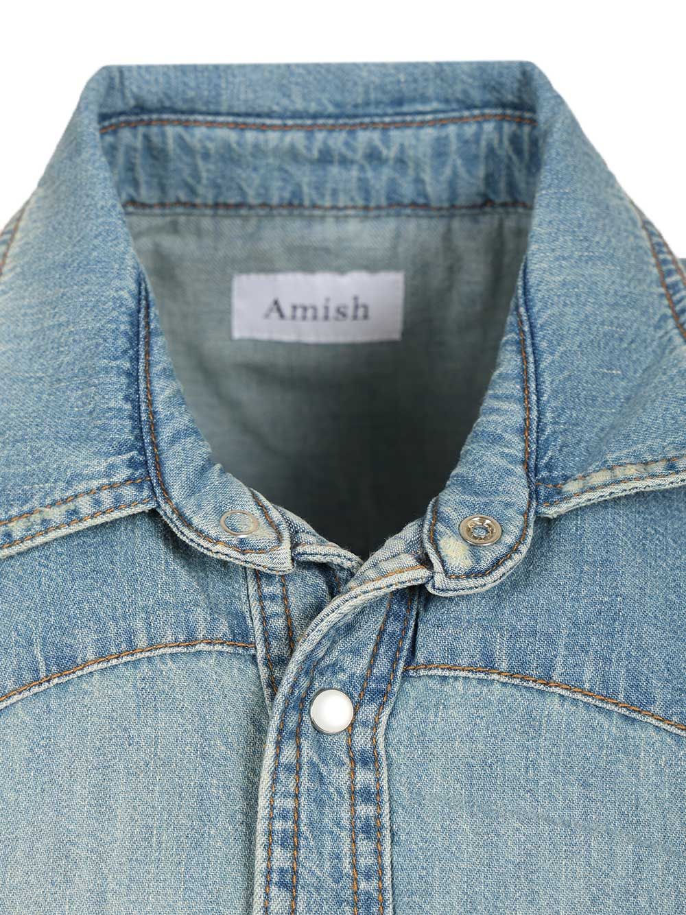 Amish Sleeveless Shirt Berry Unisex Amish Denim Morrison Jackets Light