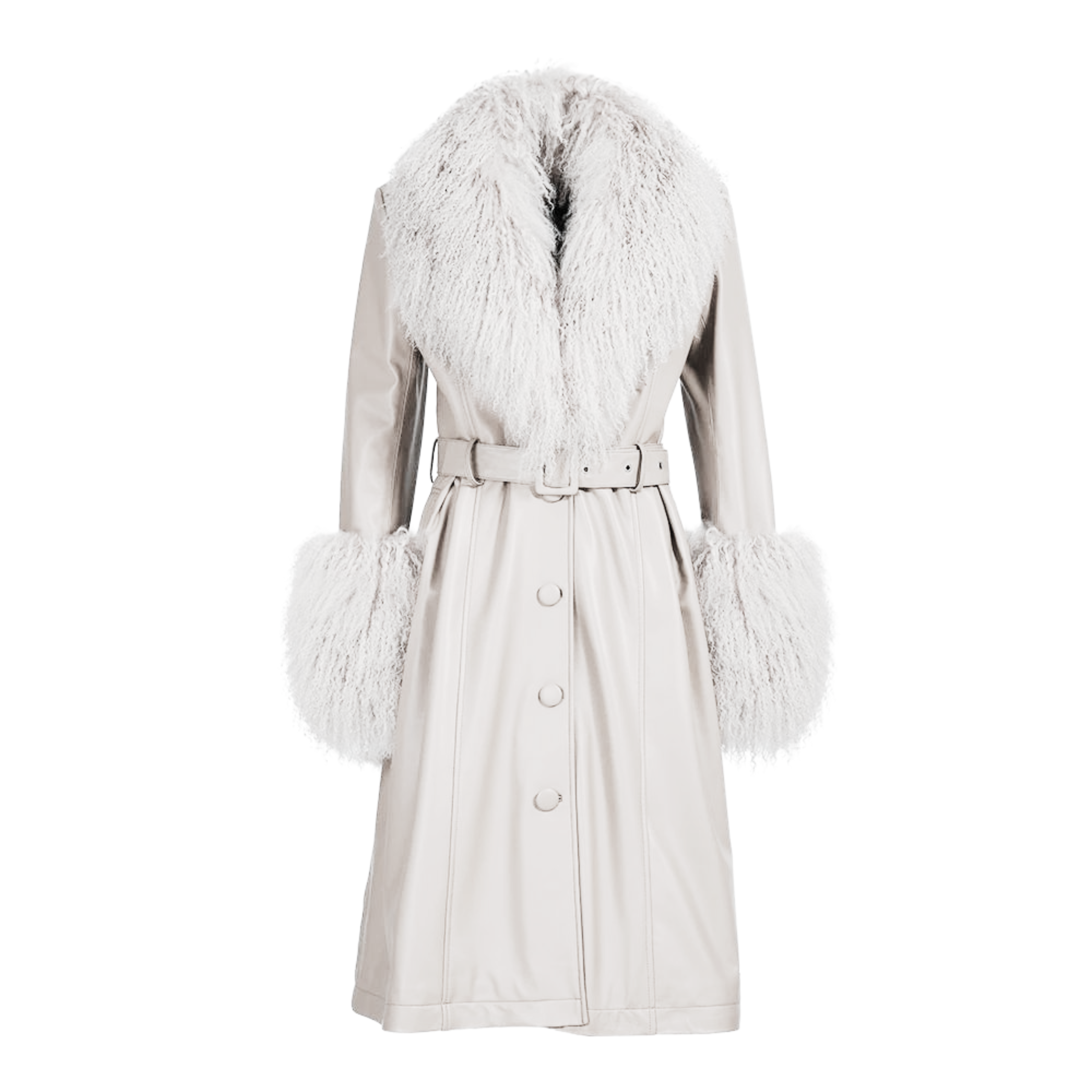 Wanan Touch | Sac Coat in Leather White - Women – Wanan Luxury