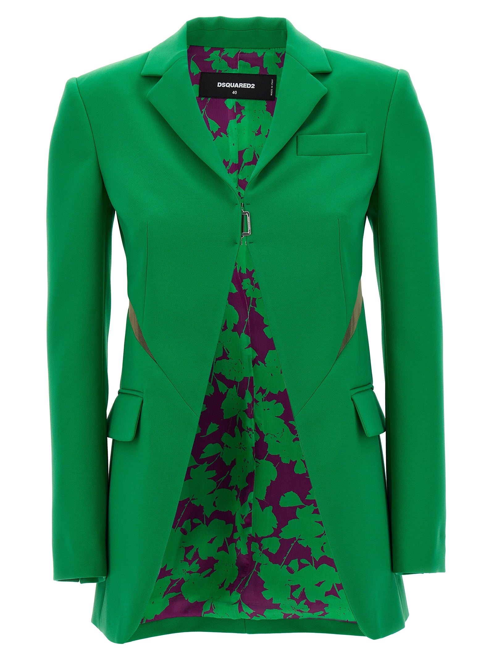 Dsquared2 Tulle Insert Blazer Jacket Blazers Green | Wanan Luxury