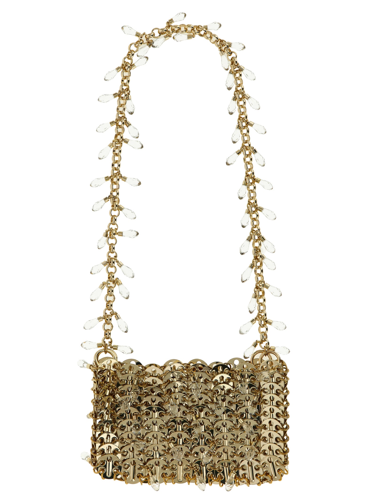 Paco Rabanne 1969 Nano Crystal Shoulder Bags Gold | Wanan Luxury