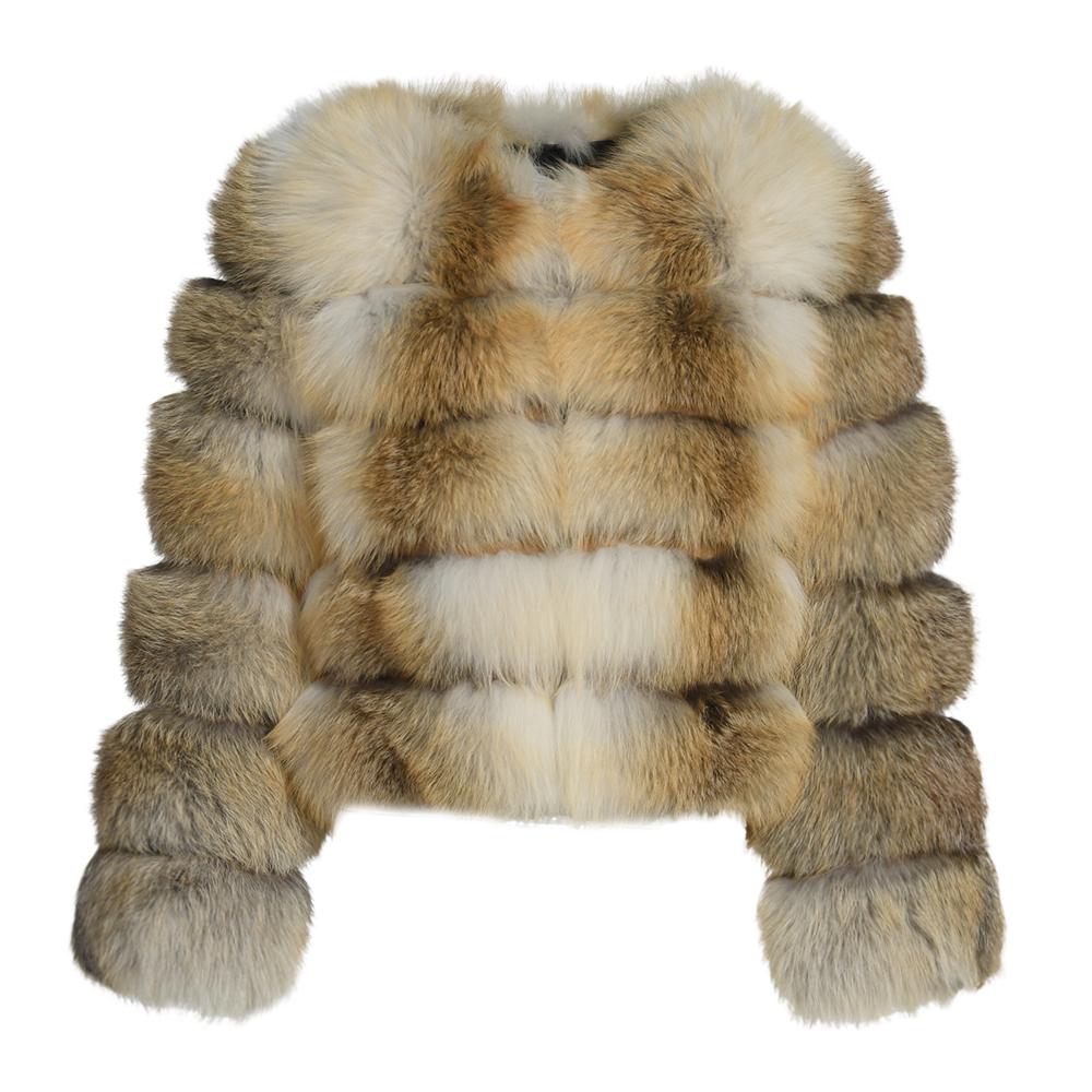 Wanan Touch | Rouge Natural Grey Fox Fur Jacket - Women - Wanan Luxury