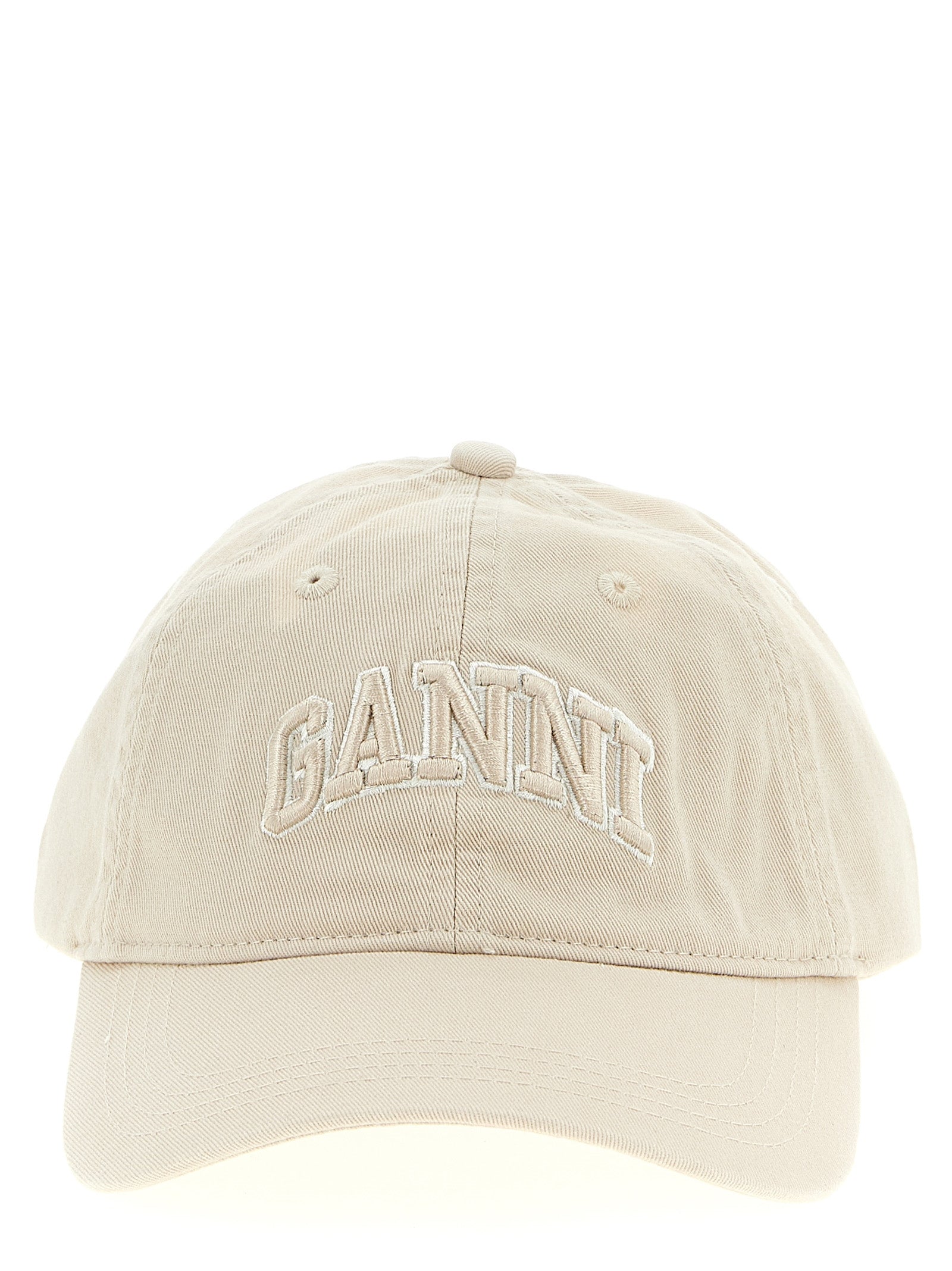 Ganni Embroidery Cap Hats White | Wanan Luxury