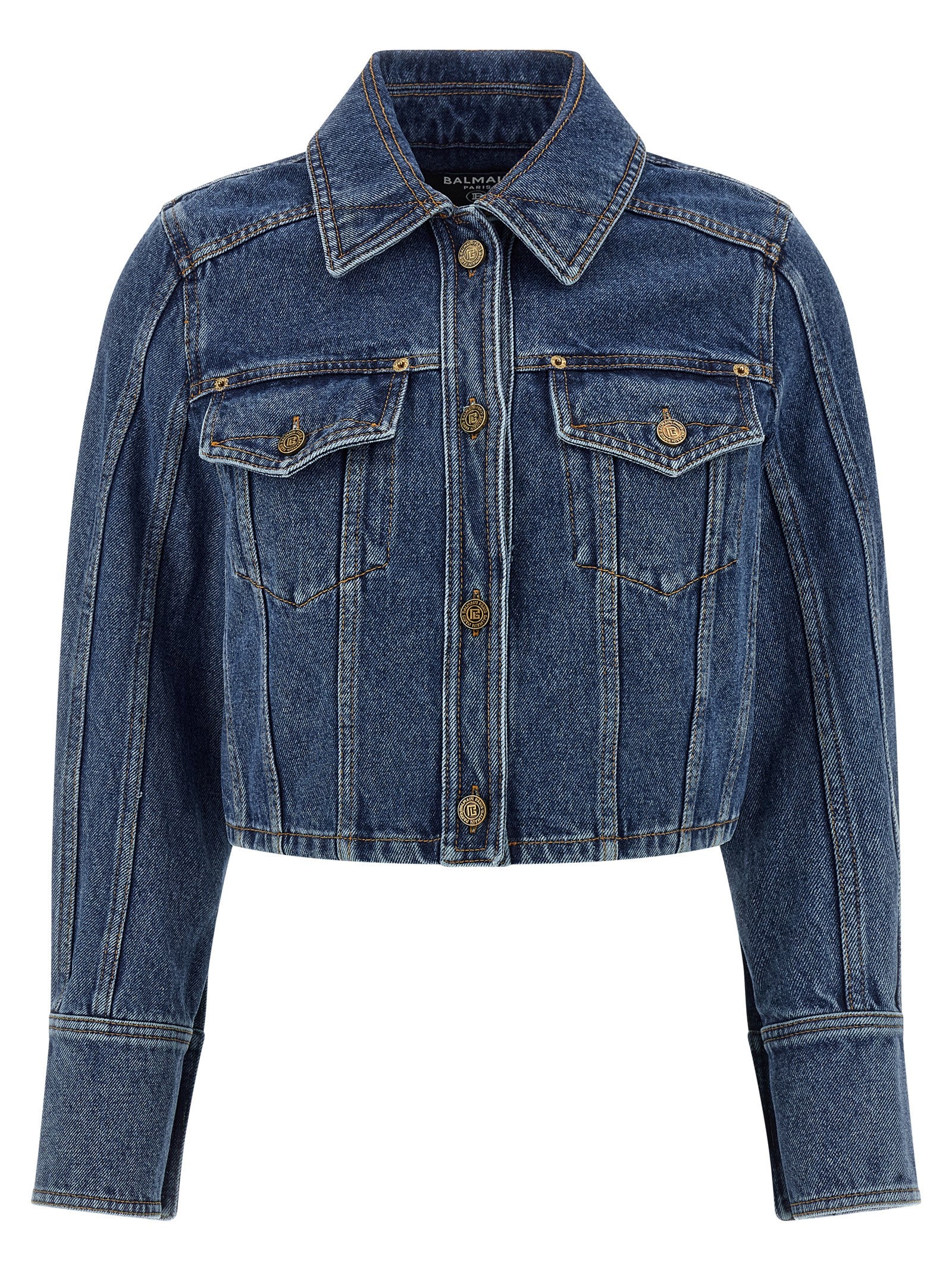 Balmain Denim Jacket Puffer Jackets Blue | Wanan Luxury