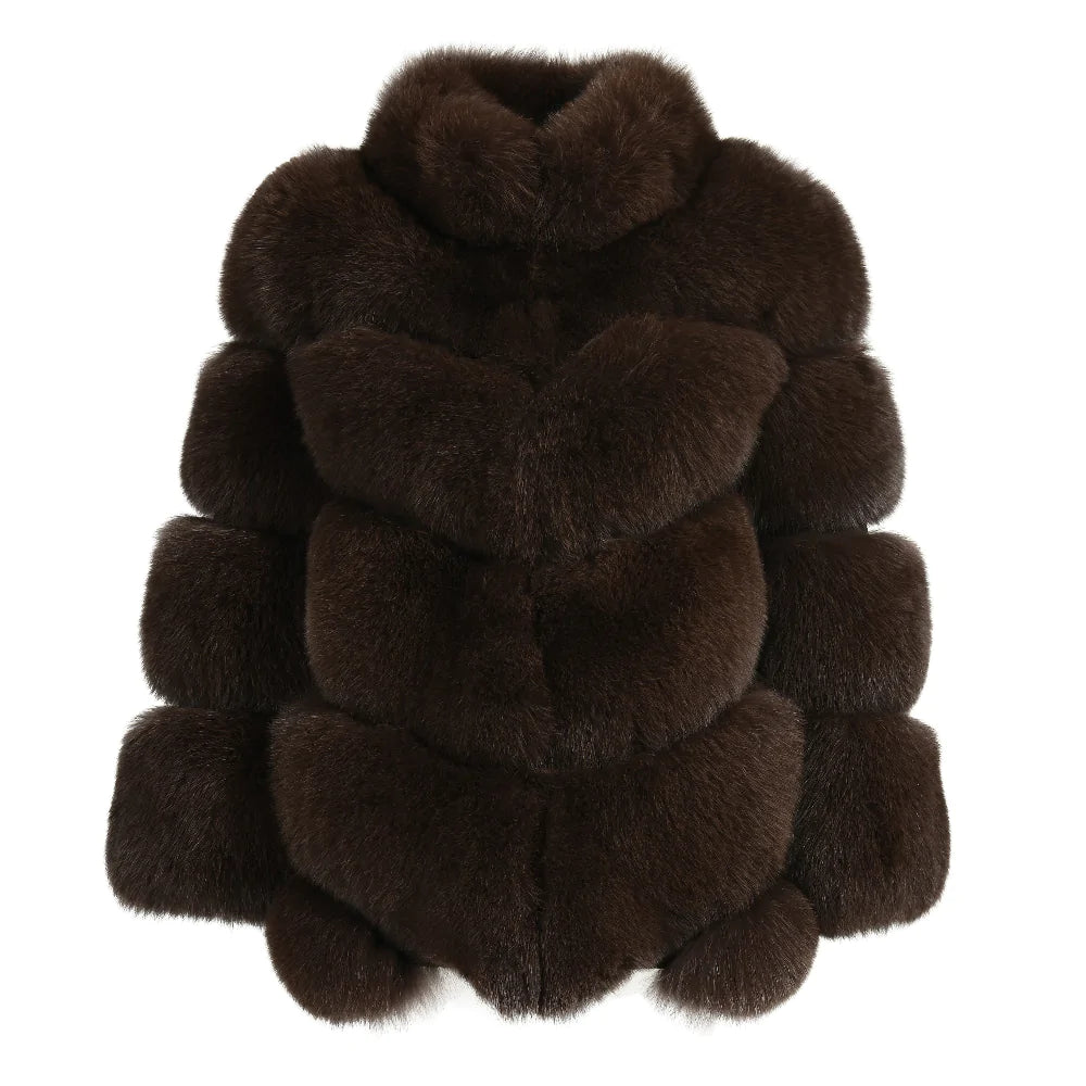 Wanan Touch | Brown Fox Fur Seattle Jacket - Women - Wanan Luxury
