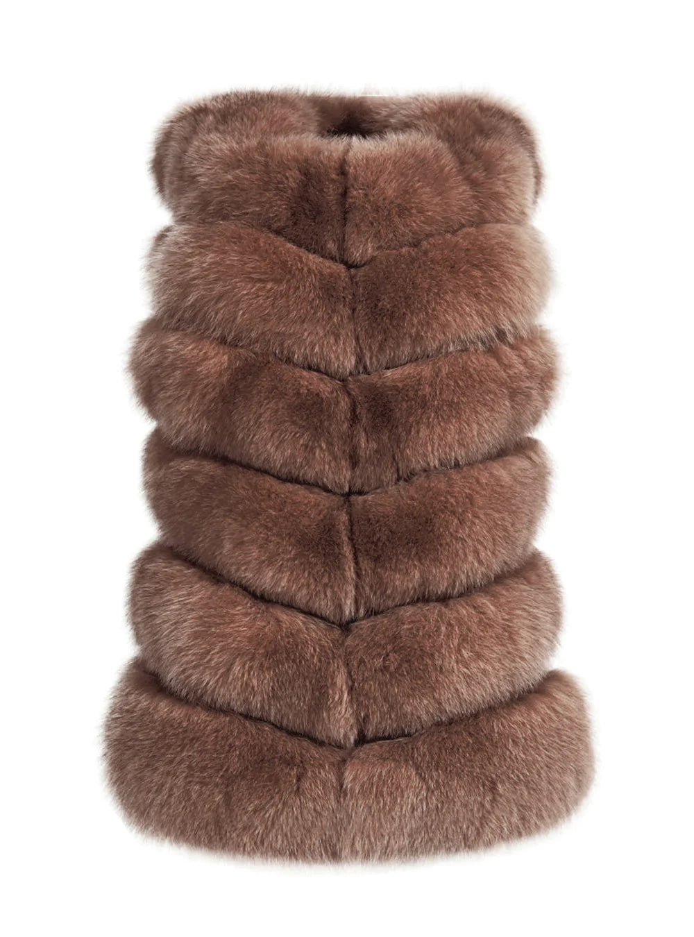 Wanan Touch | Roxanne Brown Fox Fur Vest - Women - Wanan Luxury